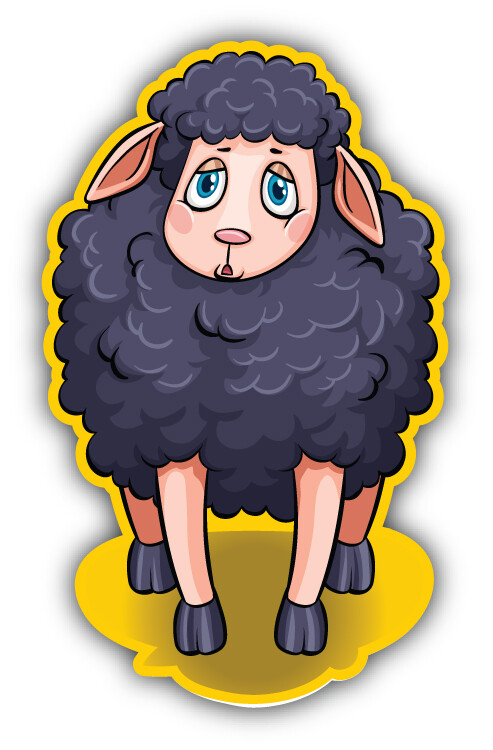 Funny Black Sheep Car Bumper Sticker Decal - ''SIZES'' | eBay