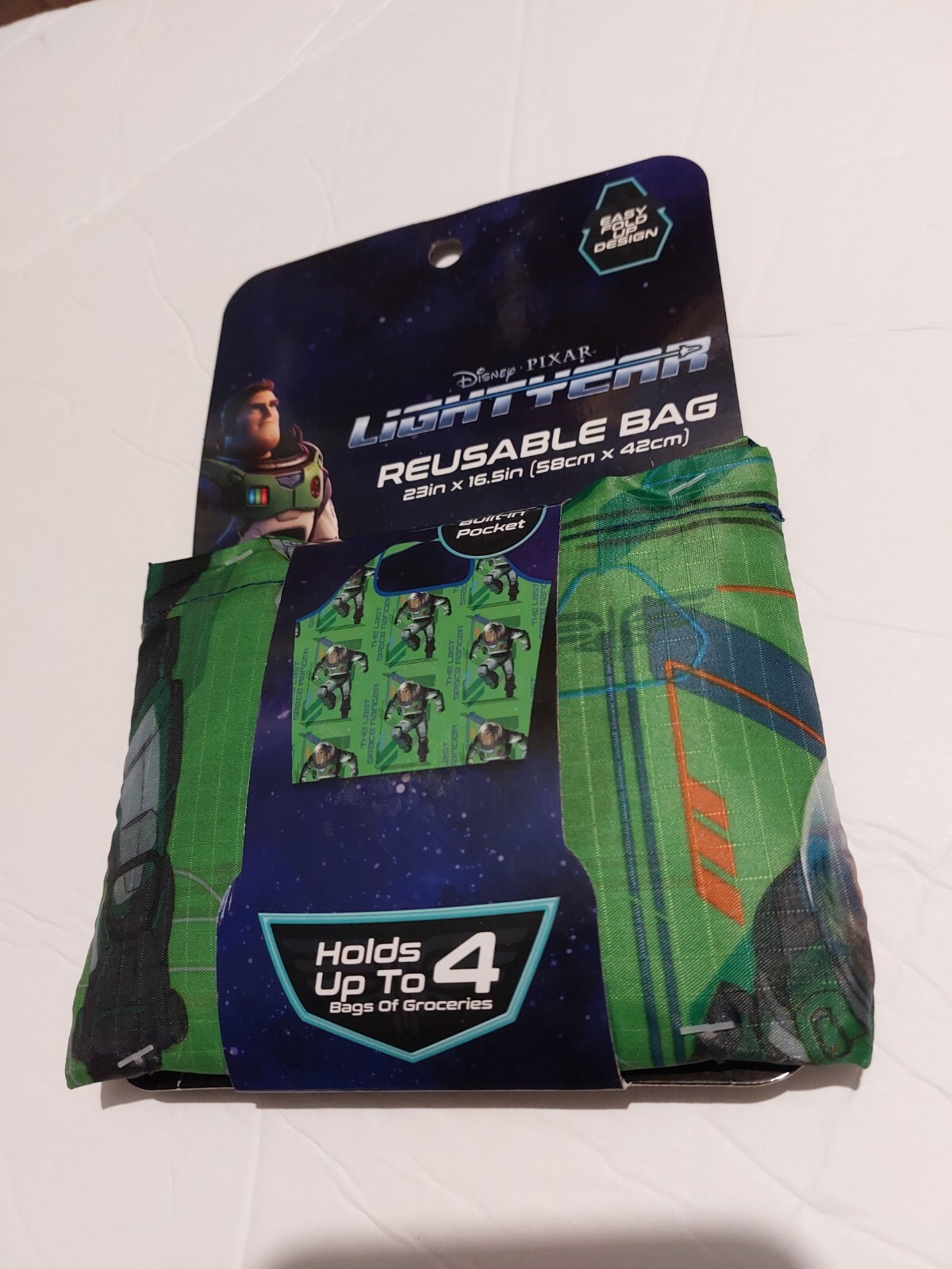 Disney Pixar Lightyear Reusable Bag 23" x 16.5" Holds Up To 4 Bags Of ...