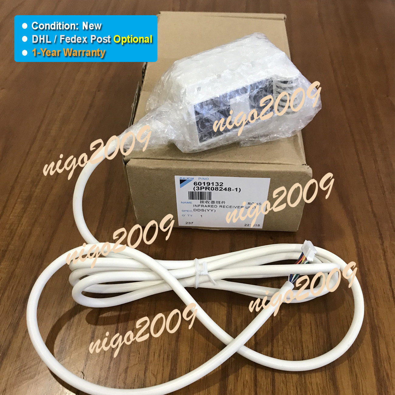 Fit Daikin FDXS09LVJU Infrared Receiver 3PR08248-1C 2P084375-1J 1-Year ...