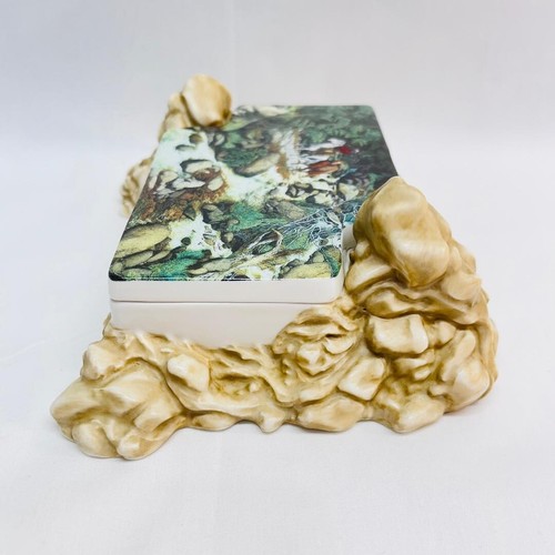Vtg 2003 Trinket Box Bev Doolittle The Forest Has Eyes Thailand 5"Wx8 ...