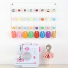 32-Spool Wall-Mounted Metal Sewing Thread Rack Holder with Hanging ...