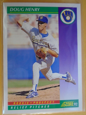 DOUG HENRY MILWAUKEE BREWERS "RC PROSPECT" 1992 SCORE BASEBALL CARD ...