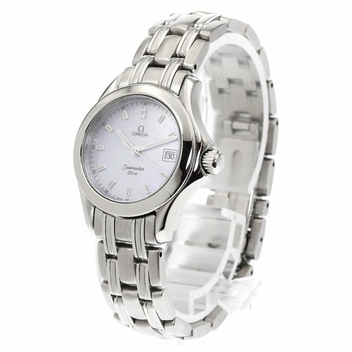 OMEGA 2581.64 Seamaster 120M 2P Diamond Quartz Wristwatches White shell ...