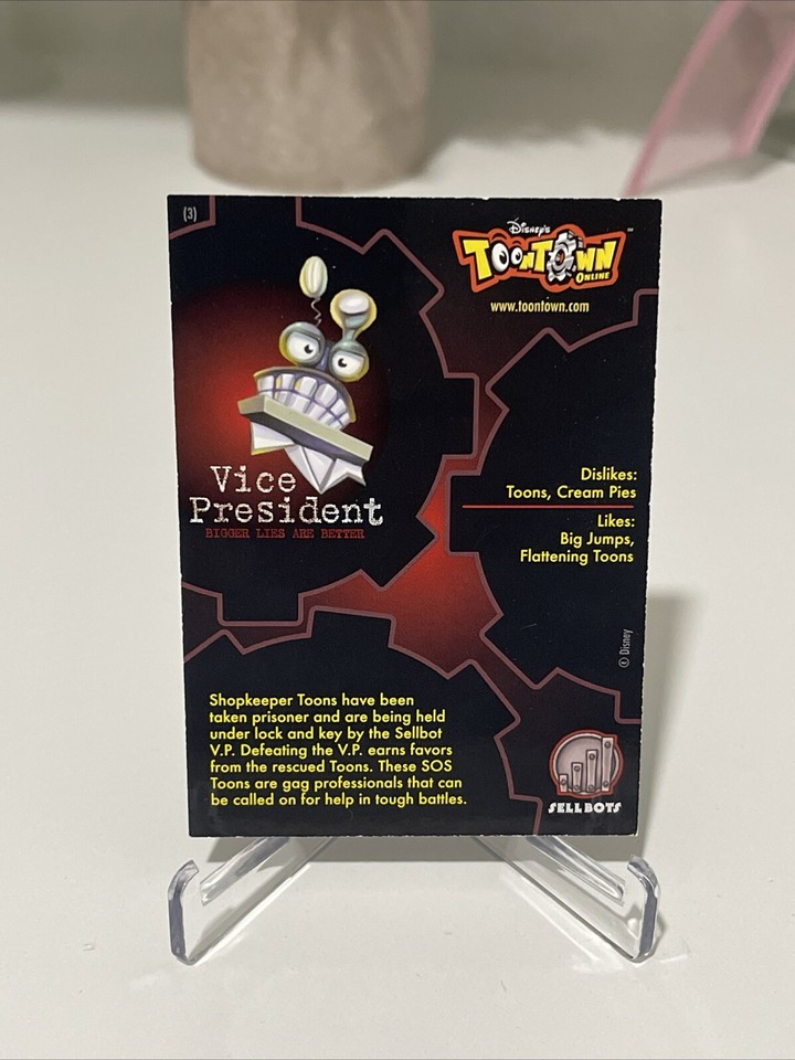 Toontown Online Trading Card - V.P. Vice President - Series 3 - Cogs ...