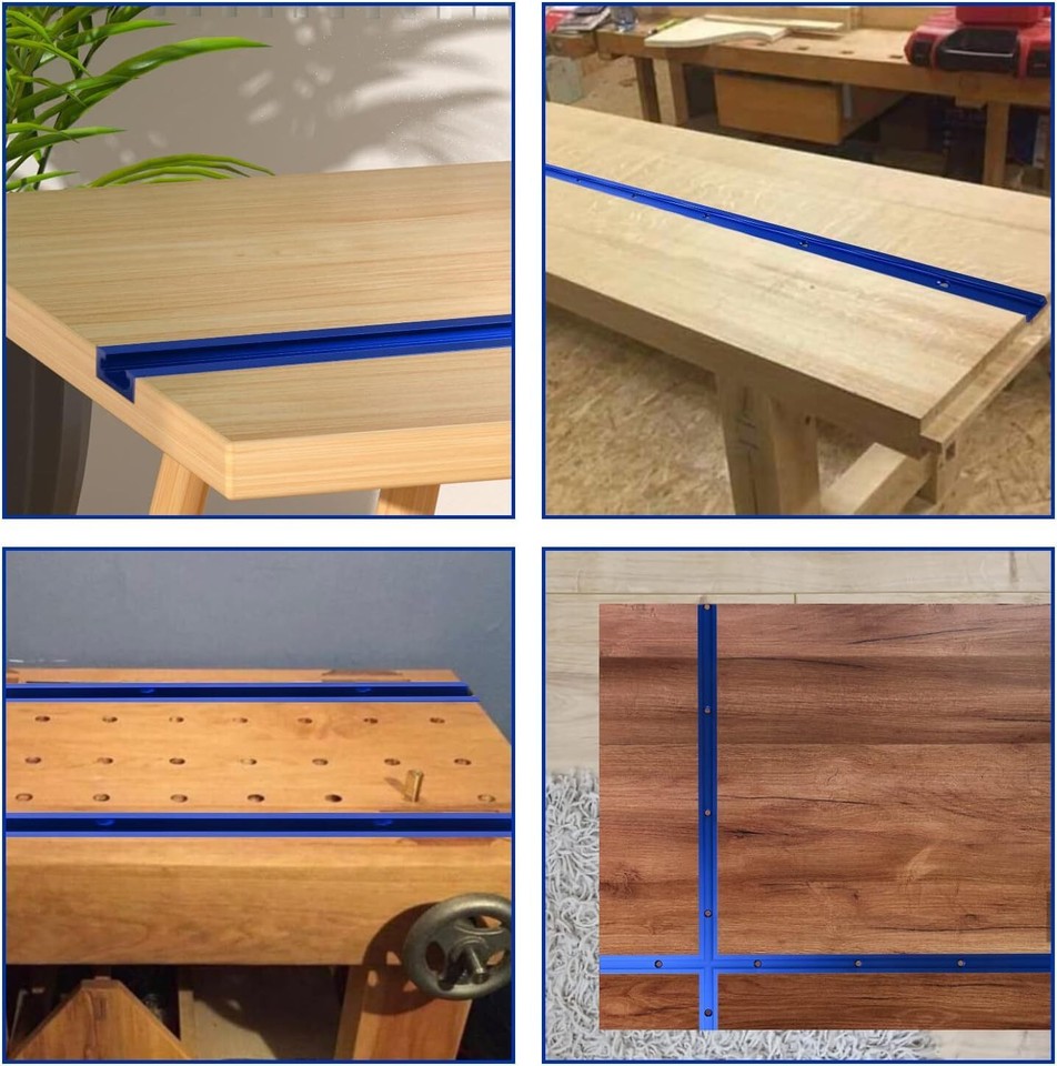 Aluminum Alloy T-Track for Woodworking Workbenches Drill Press Tables ...