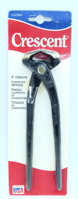 NOS Vintage Crescent GG08H 8" Carpenter Nippers Forged Steel Tool NIP ...