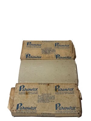 Vintage 3 Parowax 1/4 Pound Canning Wax Standard Oil Indiana | eBay