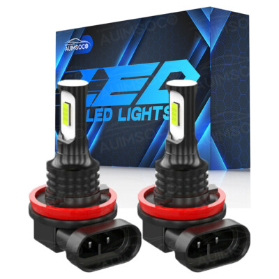 H11 LED Headlight Kit Low Beam Bulb Super Bright 6000K Super White 2Pcs ...