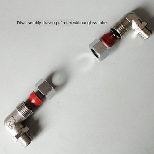 Water Level Gauge 3 Branch Glass Tube Elbow Steam Generator Boiler ...