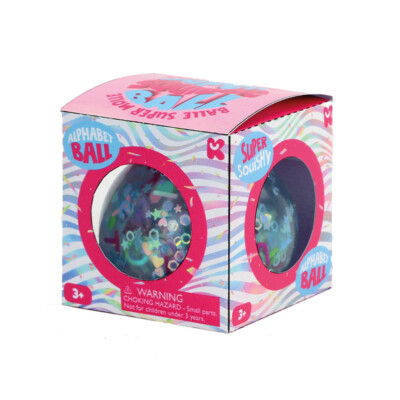 Fumfings Soft Squishy Alphabet 6cm Glitter Ball Kids Fun Play Sensory ...
