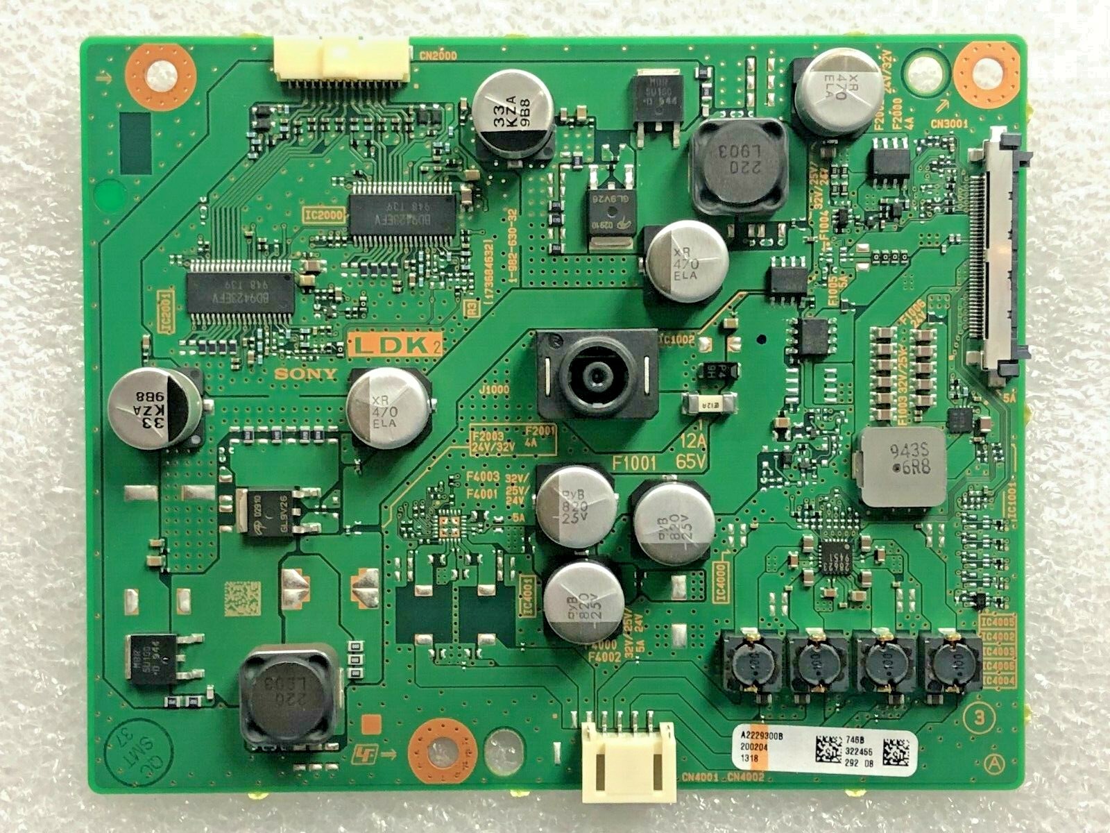 Sony XBR-49X800G LDK2 Power Input Board A-2201-012-A A2229300A | eBay