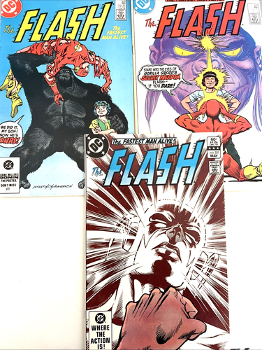 FLASH. NUMBER'S 321 & 329-330. (3 ISSUE 1983 & 1984 LOT). DC COMICS ...