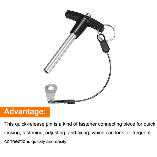 T Handle Locking Pins Push-Button Quick Release Pin with Lanyard (8mm ...