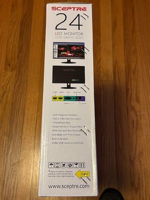 Sceptre 24" LED Computer Monitor Ultra Slim Pro Series - 1920 x 1080 ...