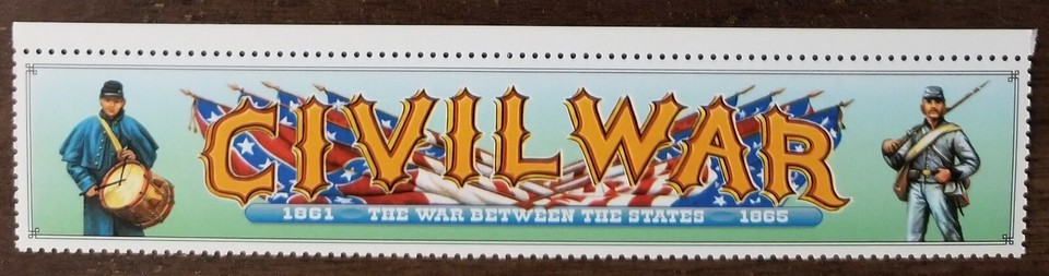 CIVIL WAR 1861-1865 - 5 HEADERS FROM U.S. POSTAGE STAMP SHEETS - MINT ...