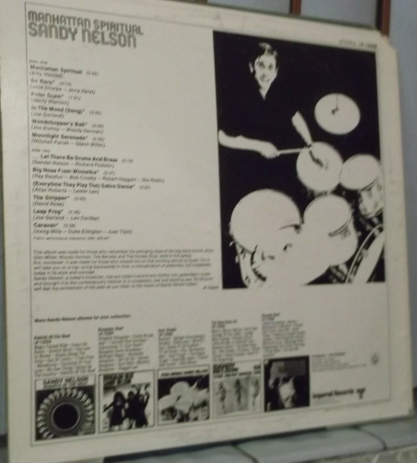 Sandy Nelson Manhattan Spiritual 33 LP 12439 Imperial Records Stereo ...
