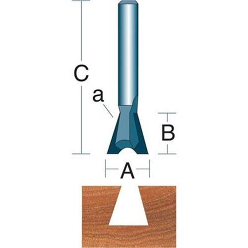 1/2" 8 Degree Dovetail Carbide Tipped Router Bit with 1/4" Shank | eBay