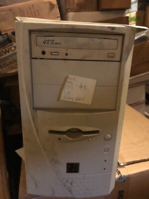 Vintage Retro PC Case Beige Computer Case ATx at mid Power White Used ...