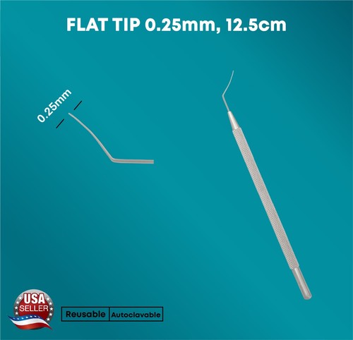 Barraquer Iris Spatula 0.25mm Nob Curved Ophthalmic Eyelid Eye Surgical ...