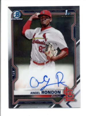 ANGEL RONDON 2021 BOWMAN CHROME ON CARD ROOKIE AUTOGRAPH AUTO RC BC3618 ...