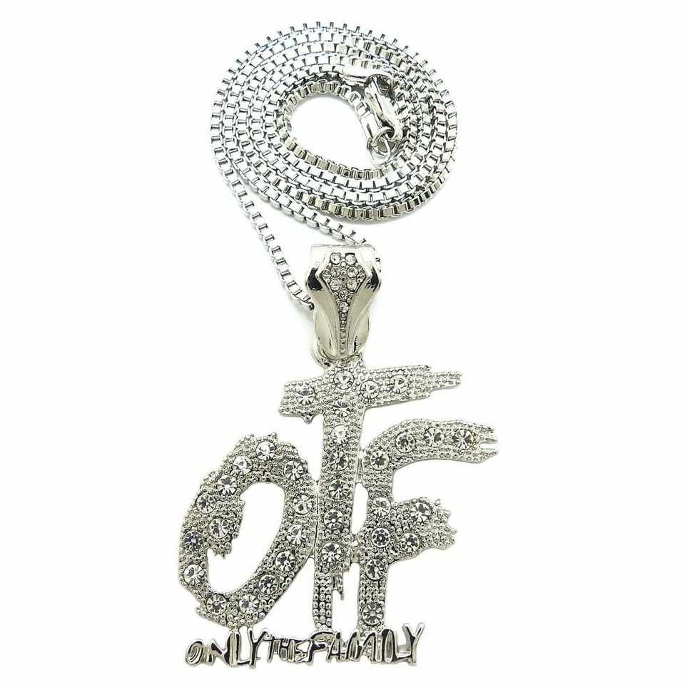 Only the Family OTF Pendant & 18" 20" 24" Box Chain Fashion Hip Hop ...