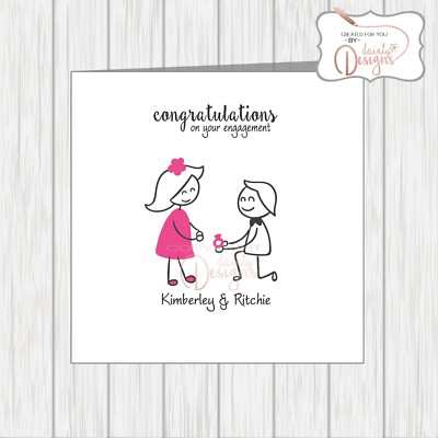 Personalised Congratulations On Your Engagement Card Cute Proposal Son ...
