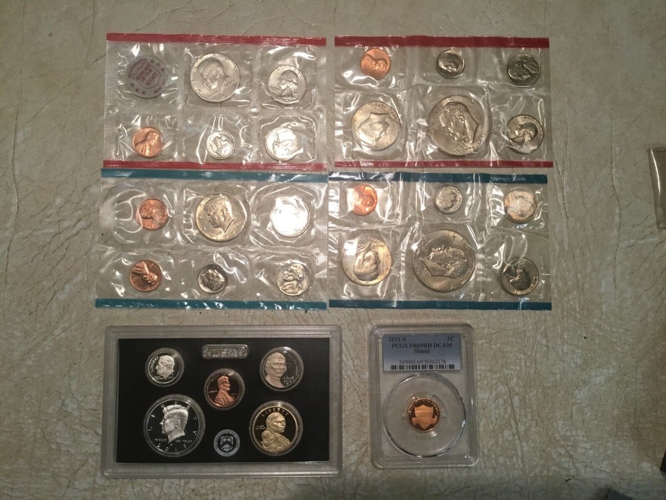 Shield LINCOLN CENT PCGS PF 69 RD DCAM SILVER 2013 1972 1976 MINT BAG ...
