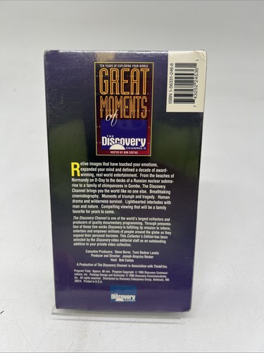 The Discovery Channel Great Moments VHS 1995 Hosted by Bob Costas New ...