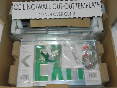 Lithonia EDGR 1 GMR EL M4 Recessed LED Edgelit Single Face Green 120/ ...