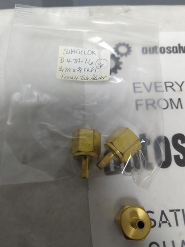 SWAGELOK,B-4-TA-7-6,1/4TA X 3/8FNPT FEMALE TUBE ADAPTER LOT OF 3 NOS | eBay