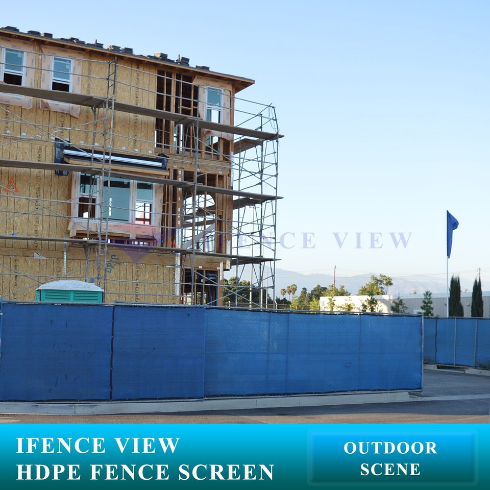 Ifenceview 4'x120' Blue Fence Privacy Screen Mesh for Construction Yard ...