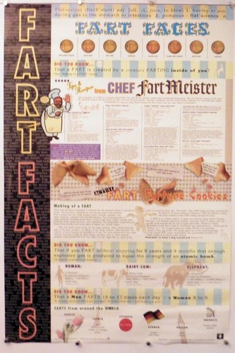 Fart Facts Poster vintage Humor 24" X 36" NOS 2001 (b84)(b92) | eBay