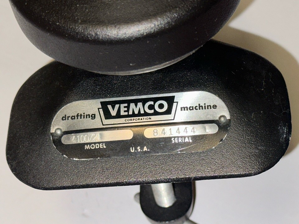 Vintage Vemco Drafting Machine Model 4100 24" Arm 3 Scales Serial ...