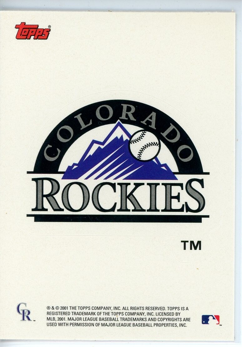 2001 Topps Team Sticker Insert Colorado Rockies | eBay