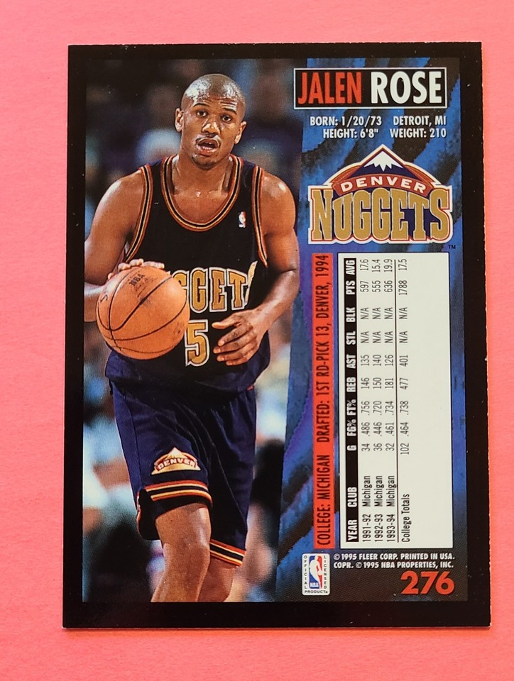 1994 Fleer #276 Jalen Rose NM-MT | eBay
