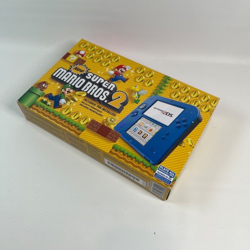 Electric Blue 2 Nintendo 2DS New Super Mario Bros 2 Bundle Console Box ...