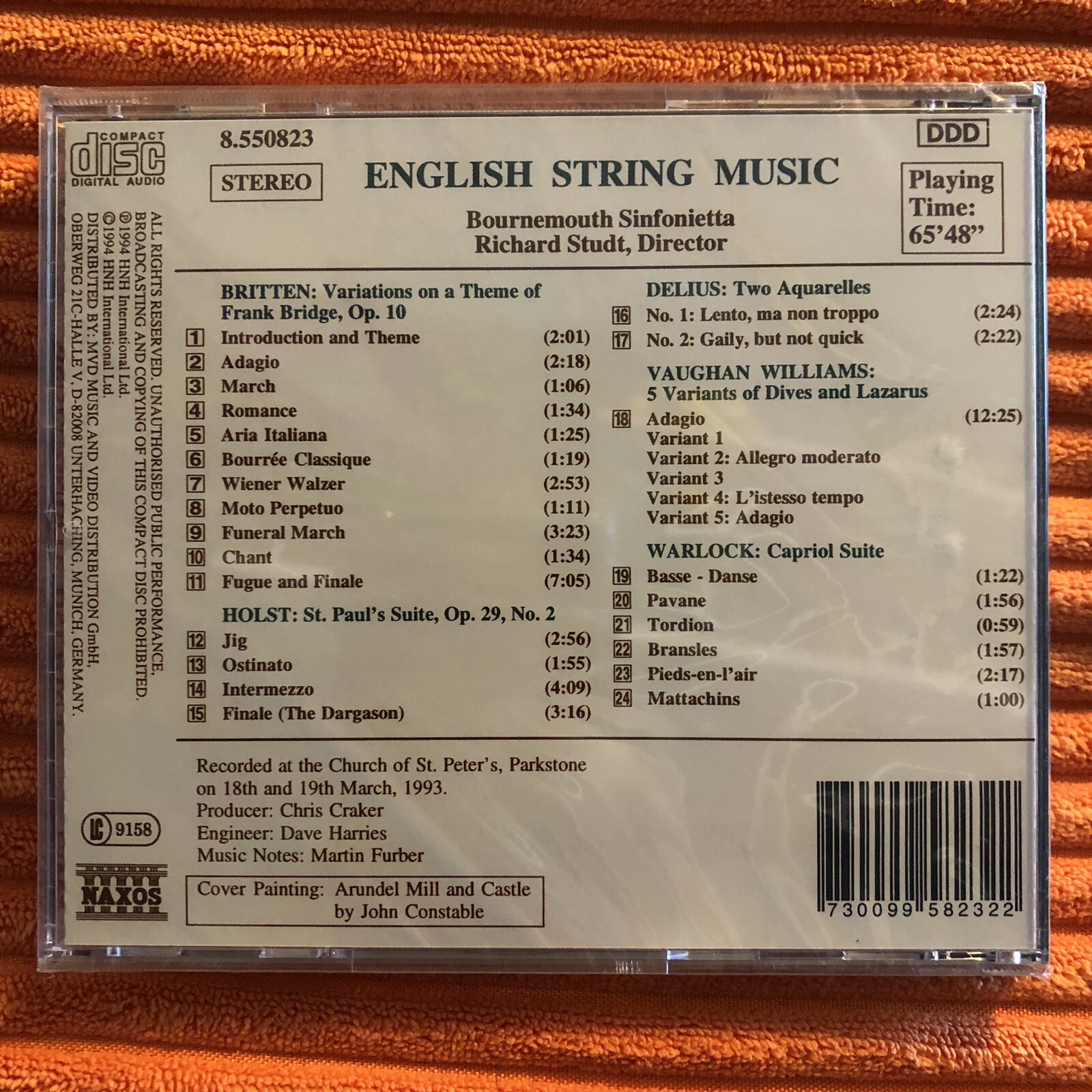 English String Music by Studt / Bournemouth Sinfonietta (CD, 1994) for ...