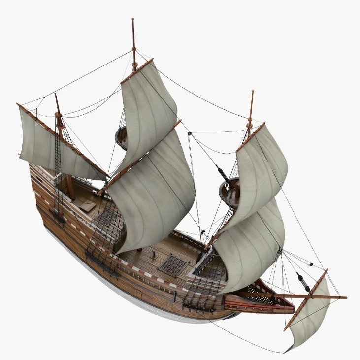 Scale 1/96 Classic wooden ship model 1620 wooden sail boat Assembly Kit ...