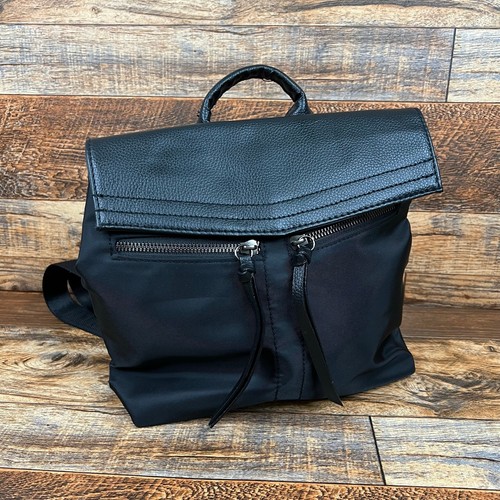 Botkier New York Black Mini Trigger Backpack Adjustable Straps Nylon ...
