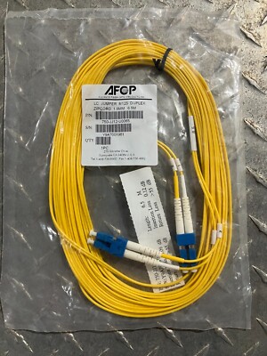 750-JJ12-U0065-6.5 Fiber Optic Jumper LC 8/125 AFOP | eBay