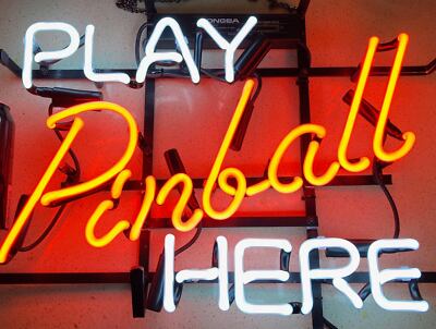 Play Pinball Here 24"x20" Neon Sign Lamp Light Artwork Bar Decor Garage ...