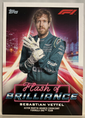 Sebastian Vettel 2022 Topps F1 Flash of Brilliance Insert Card #FOB-SV ...