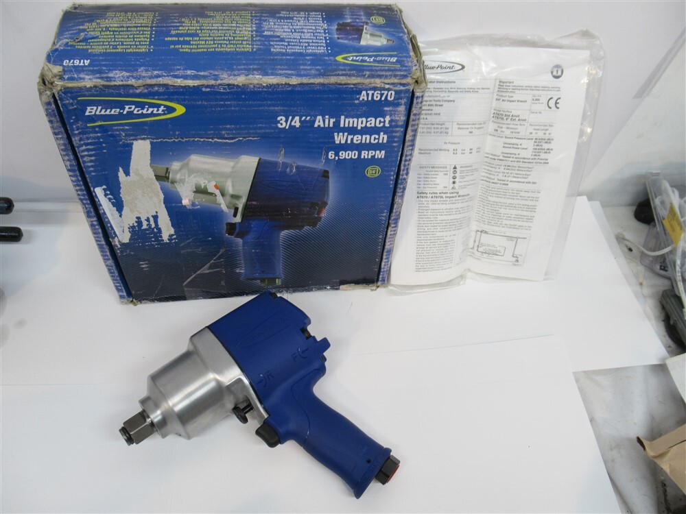 Blue Point 3/4” Air Impact Wrench 6900 RPM AT670 for sale online | eBay