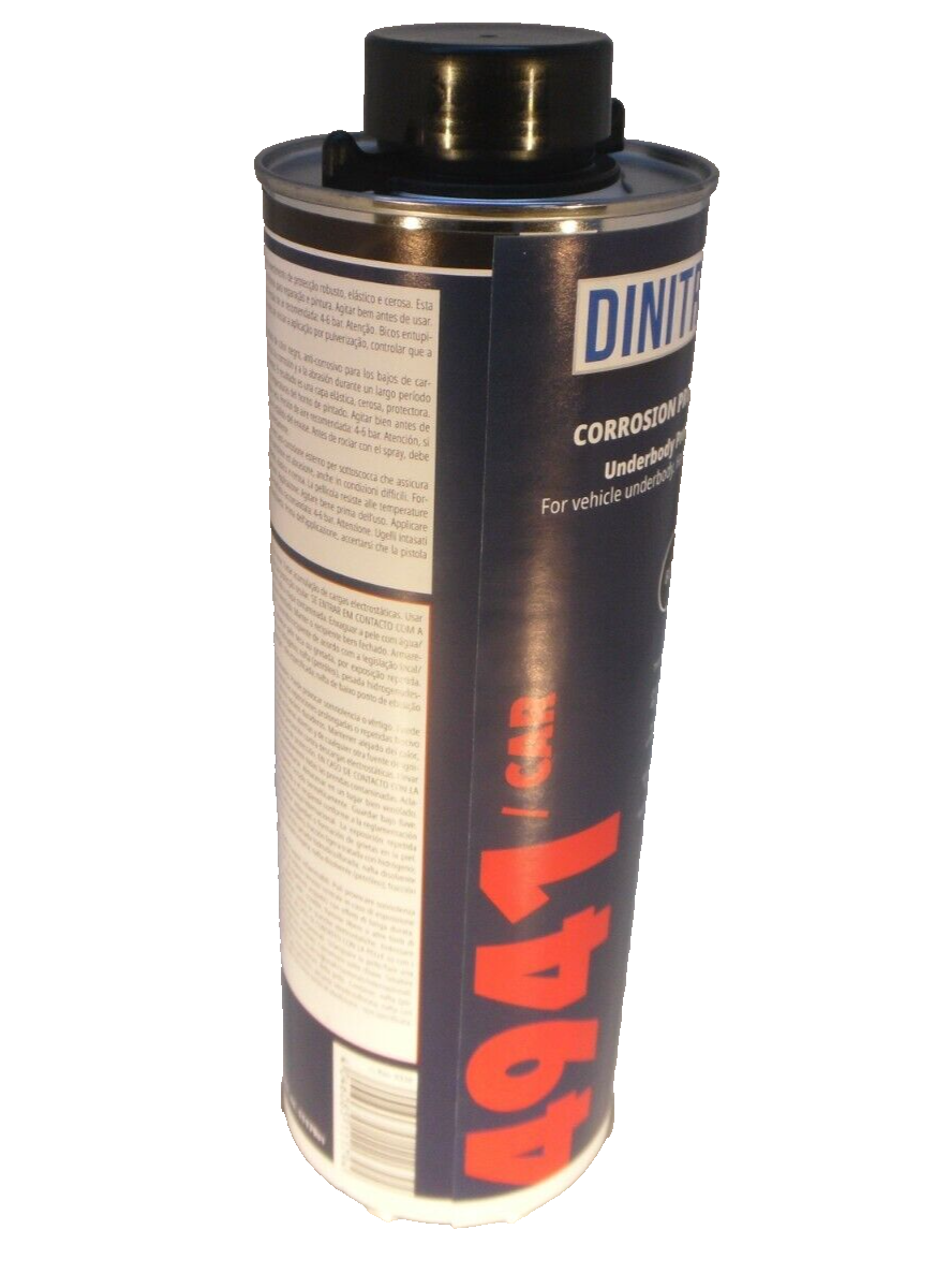 12 x DINITROL 4941 Underbody Chass Rust Proofing Black Wax 1L Litre Can ...