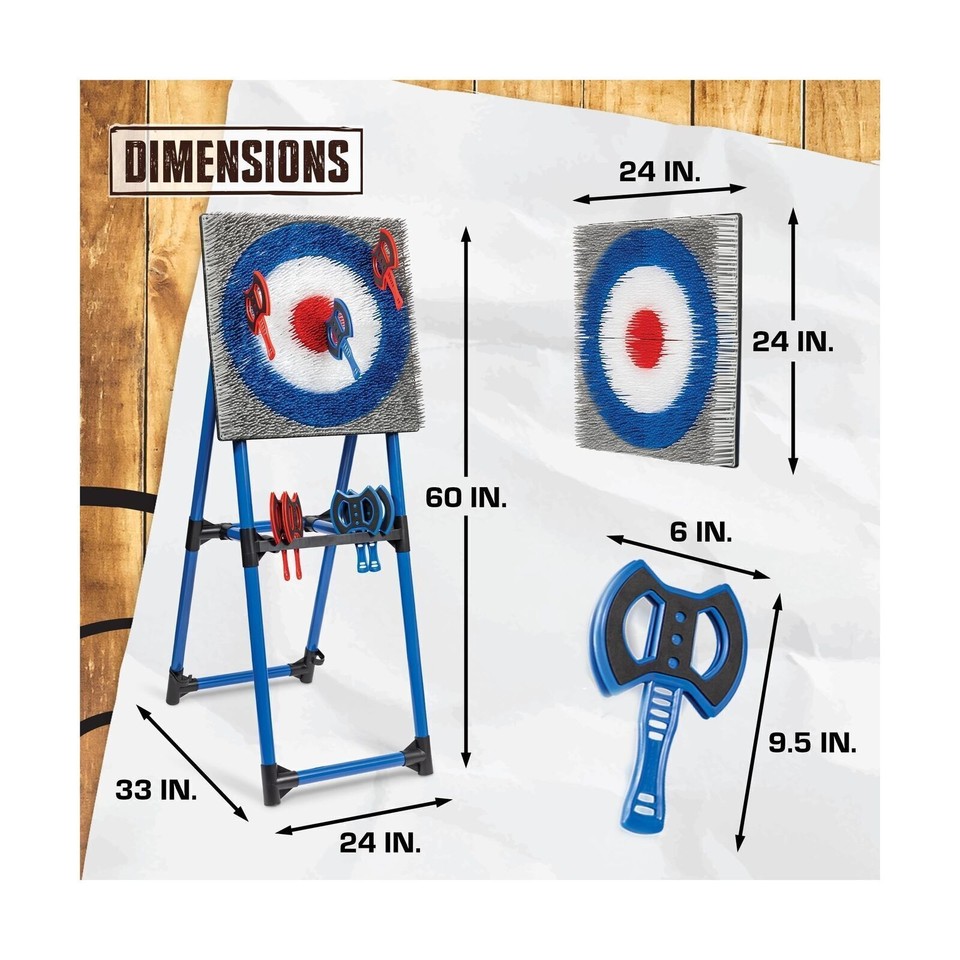 EastPoint Deluxe Steel Frame Axe Throw Target Game Set - Steel Frame ...