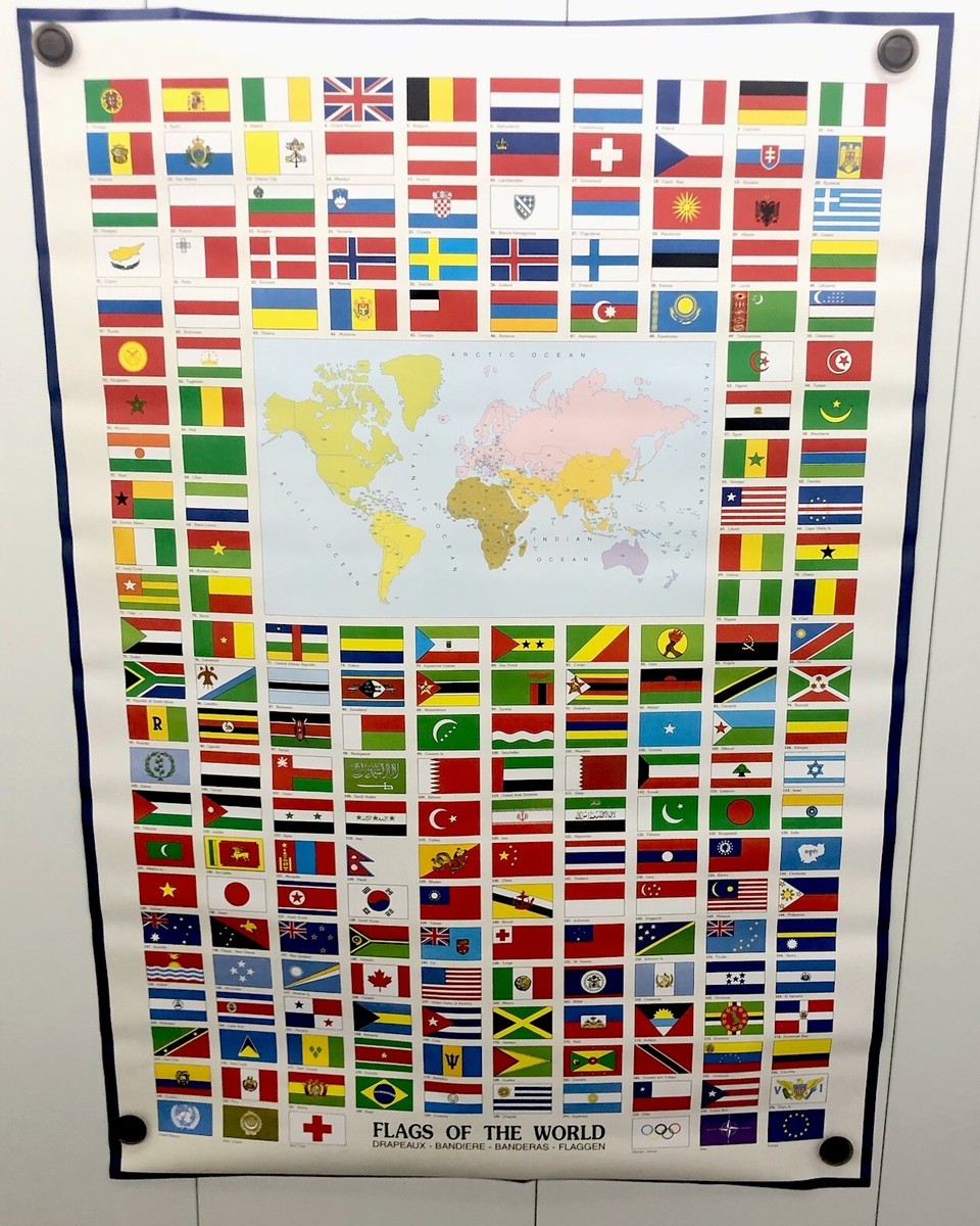 All Flags Of The World Poster 196 Waving National Flags Of The World