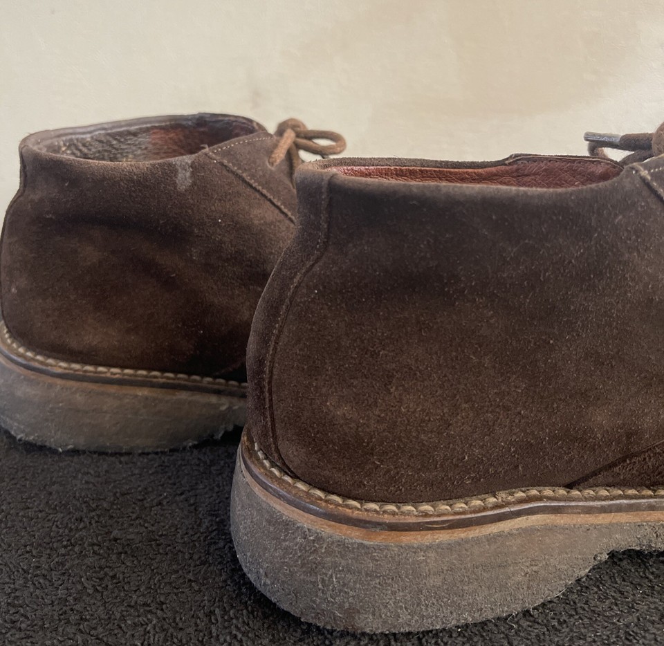 Mens Banana Republic Y2K Brown Suede Moc Square Toe Chukka Boots Size 8 ...