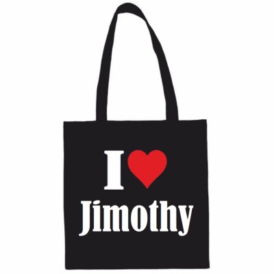 Tasche Beutel Baumwolltasche I Love Jimothy Schulbeuten Einkaufstasche ...