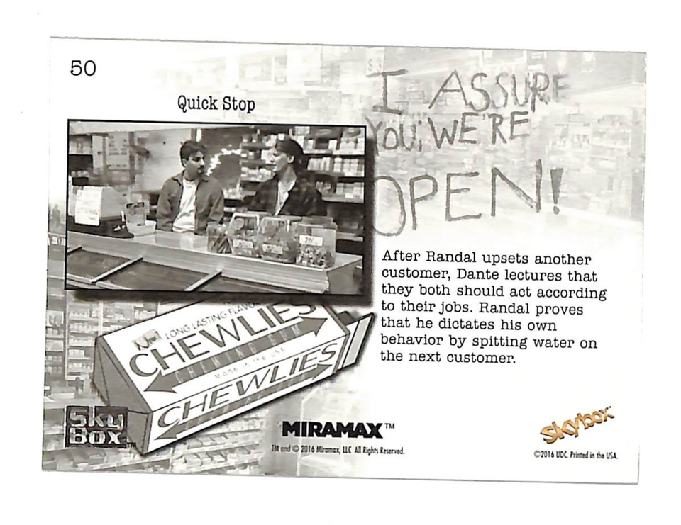 2017 SkyBox Clerks Quick Stop Foil #50 Rationale | eBay UK