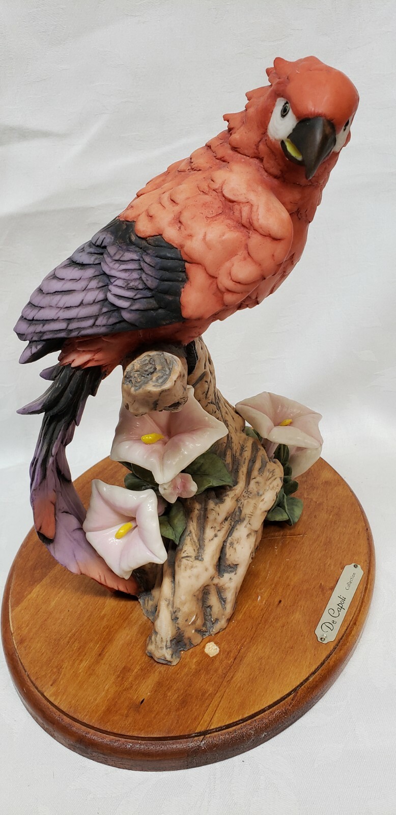 Vintage De Capoli Collection Beautiful Parrot Pink Flowers 12" Tall | eBay